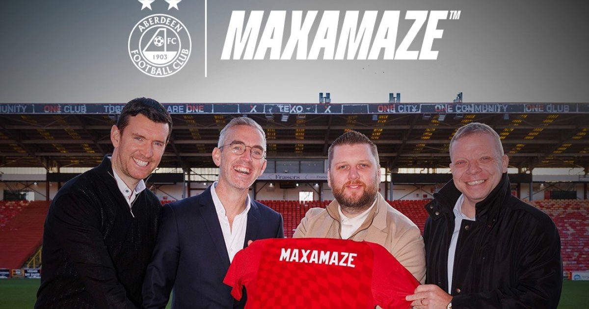 MaxAmaze announced as Aberdeen FC’s Official Stadium Improvement & Fan Experience Partner
