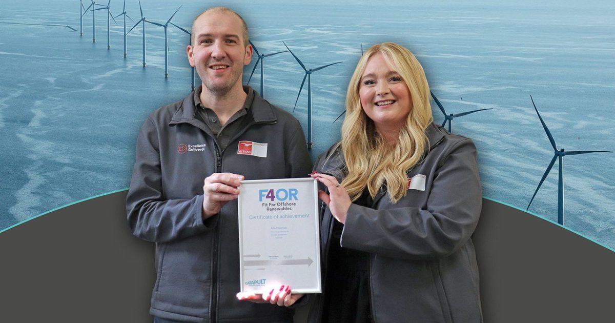 Altrad Sparrows celebrates Fit For Offshore Renewables Status