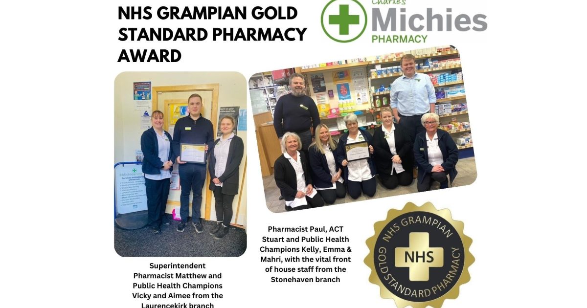 Charles Michie Pharmacy Awarded Gold Standard