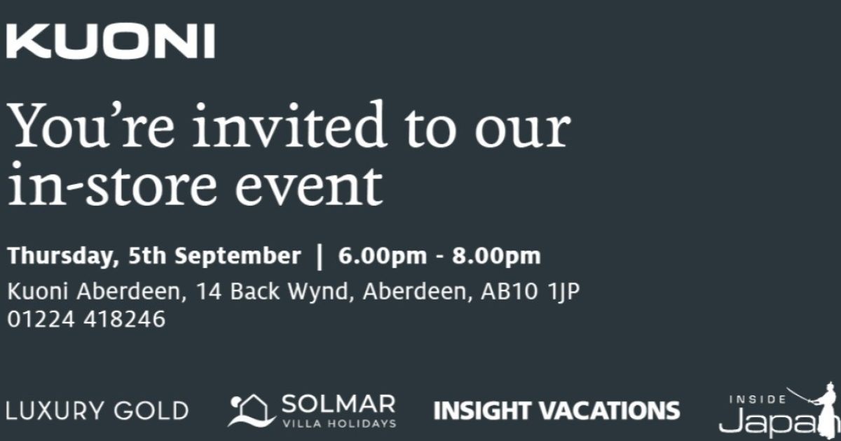 Kuoni Aberdeen to showcase holidays from hand-picked partners.